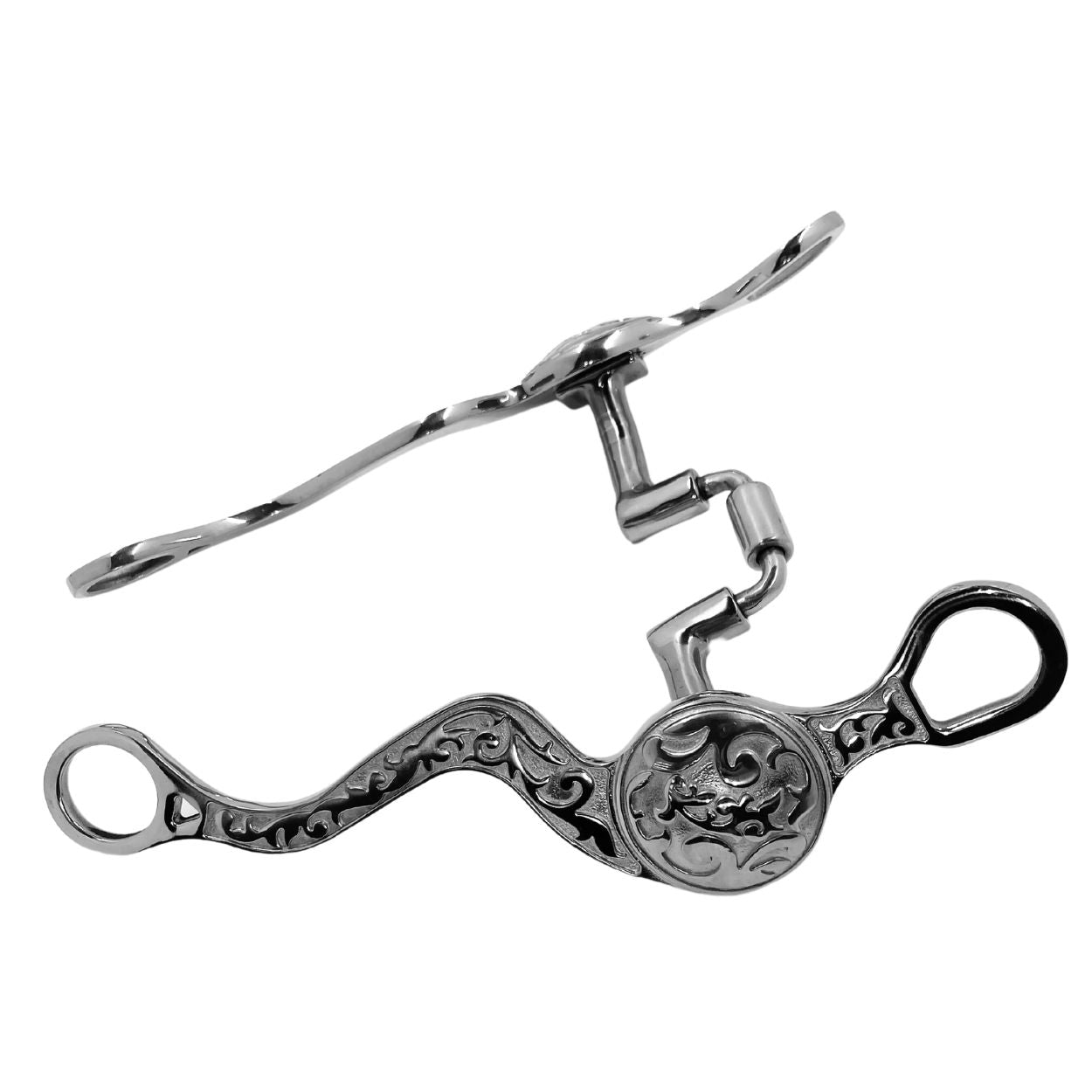 Myler Embossed Show Shank Correctional Medium Ported Barrel Bit, 5 ...